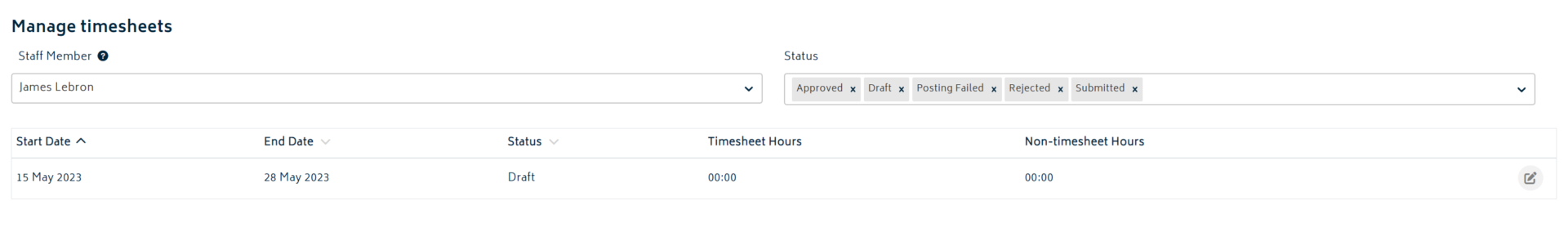 Staff Timesheets - Gojee App: Xero Business Management Software