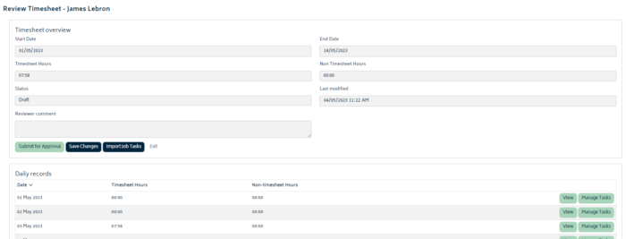 Staff Timesheets - Gojee App: Xero Business Management Software