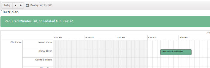 Scheduling Staff - Gojee App: Xero Business Management Software