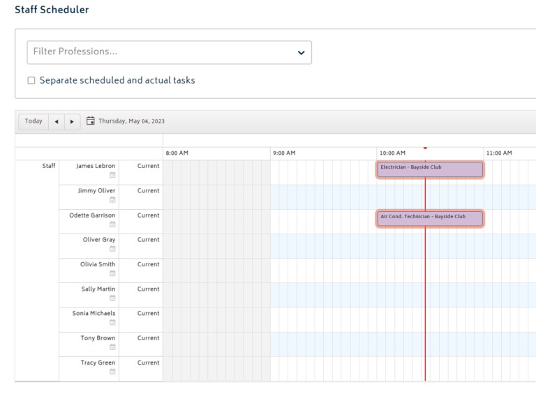 Scheduling Staff - Gojee App: Xero Business Management Software