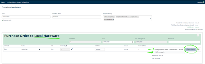 Create Purchase Orders - Gojee App: Xero Business Management Software