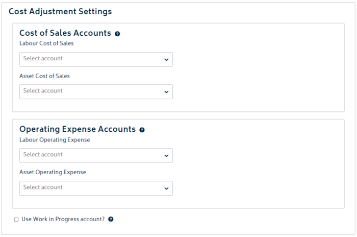 Cost Adjustment Settings - Gojee App: Xero Business Management Software