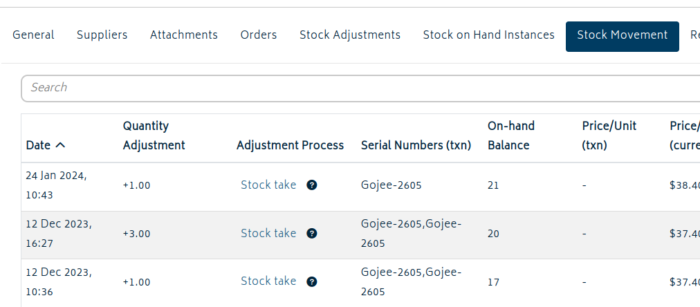 View and Edit Inventory Items - Gojee App: Xero Business Management ...