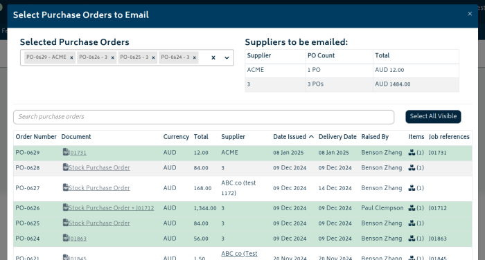 View, Edit and Email Purchase Orders - Gojee App: Xero Business ...
